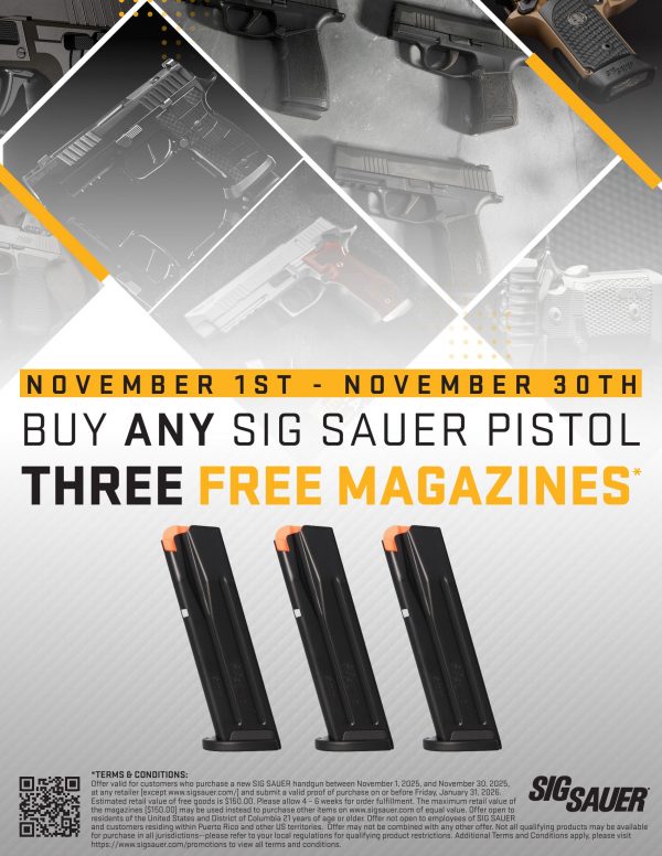 Sig Sauer Pistol Magazine Promotion - Allegheny Arms & Gun Works